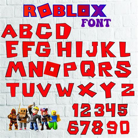 Roblox Svg Roblox Alphabet Png Roblox Font Digital Download