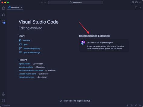 Allow Recommended Extensions On The Welcome Page To Be Turned Off · Issue 180232 · Microsoft