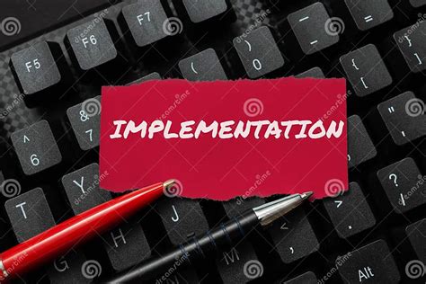 Handwriting Text Implementation Word Written On The Process Of Making Something Active Or