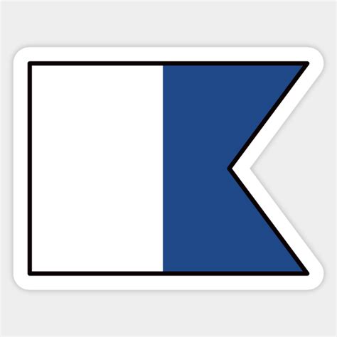 Diver Down Flag Signal Flag Alfaalpha Diver Down Flag Sticker