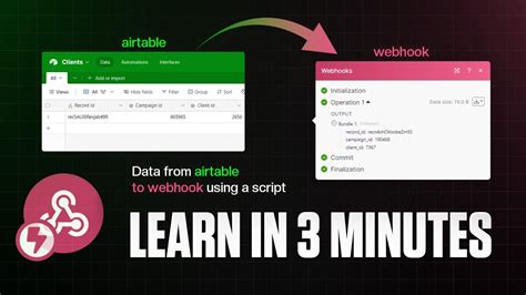 Send Data From Airtable To Webhook Learn In 3 Mins And Airtable Tutorial Youtube