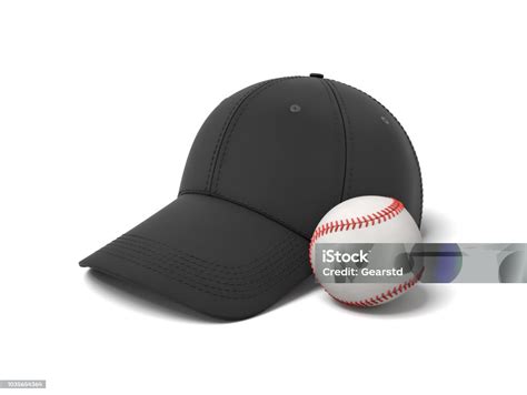 레드는 흰색 바탕에 검은색 야구 모자 근처 거짓말 바느질 흰색 야구의 3d 렌더링 0명에 대한 스톡 사진 및 기타 이미지 0명 3차원 형태 가죽 Istock