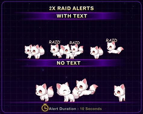 Animated Cute Cat Twitch Alert Pack Chibi Cat Alert Bundle Funny