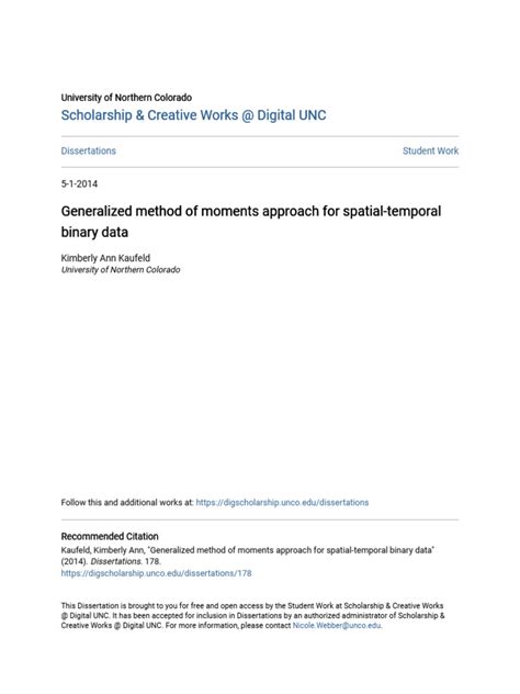 Generalized Method Of Moments Approach For Spatial Temporal Binar Pdf
