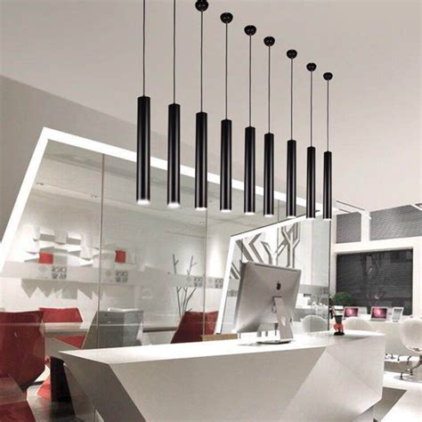 长筒灯led圆柱形明装餐厅吊装吊灯射灯现代简约直筒前台吊线3吧台 虎窝淘