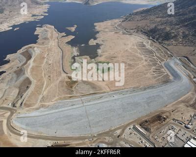 An Aerial View Of The Labyrinth Weir Emergency Spillway And Service