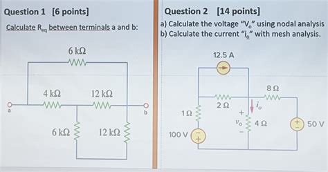 Solved Question 1 6 Points Calculate R Eq Between Chegg Com
