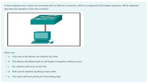 Solved A Host Computer And A Switch Are Connected With An Chegg Com