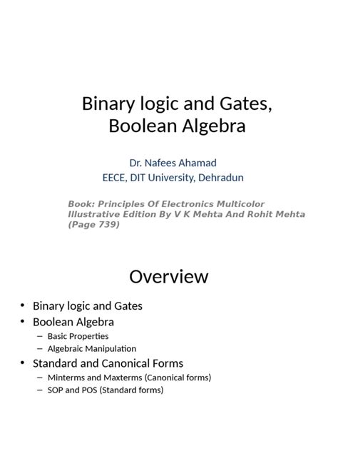 2 Logic Gates And Boolean Algebra Pdf