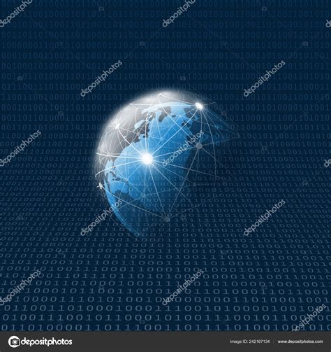 Digital Matrix Bits Pattern Ones Zeros Abstract Modern Digital Information Stock Vector Image By