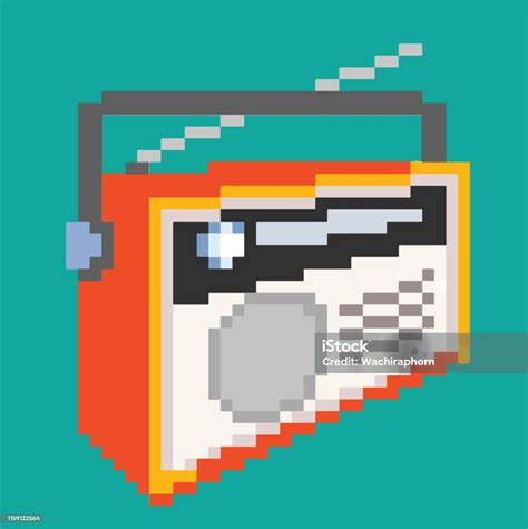 음악 플레이어 디자인 벡터 일러스트 레이션 Eps10 그래픽 픽셀 아트 음악에 대한 스톡 벡터 아트 및 기타 이미지 음악 픽셀 아트 라디오 Istock