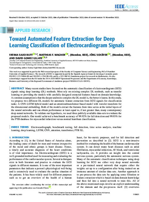 Pdf Toward Automated Feature Extraction For Deep Learning Classification Of Electrocardiogram