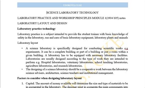 Science Laboratory Technology Module 1 Edu Notes
