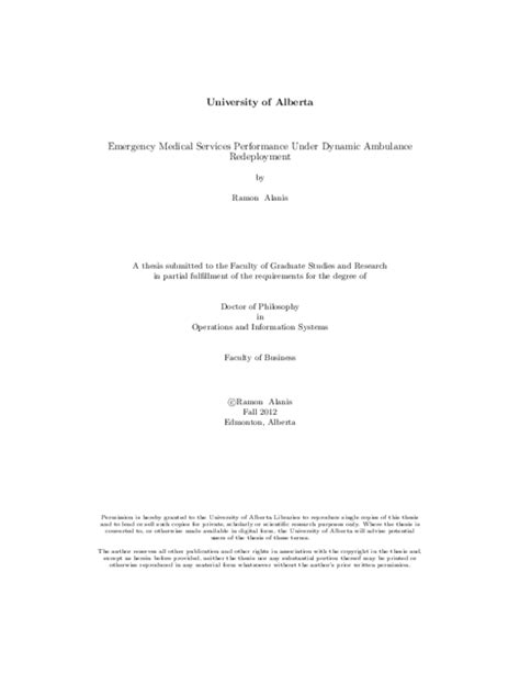 Pdf Emergency Medical Services Performance Under Dynamic Ambulance Redeployment