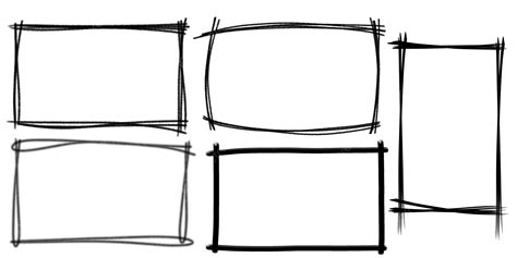 손으로 그린 사각형 프레임 손으로 그린 낙서 손으로 그린 손 Png 일러스트 및 Psd 이미지 무료 다운로드 Pngtree