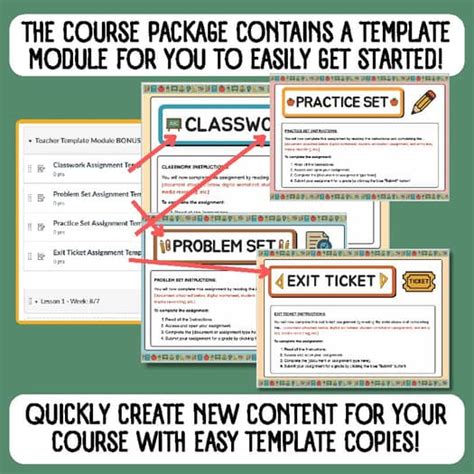 Canvas Lms Template Bonus Module Back To School Theme 100 Customizable