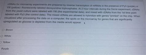 solved cdnas for microarray experiments are prepared by