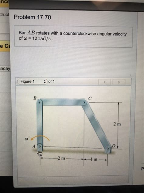 Solved Truc Problem 17 70 Bar AB Rotates With A Chegg Com