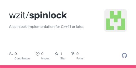 Github Wzitspinlock A Spinlock Implementation For C11 Or Later