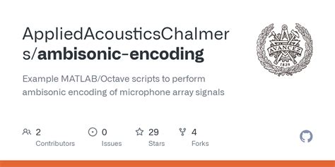 Github Appliedacousticschalmersambisonic Encoding Example Matlab