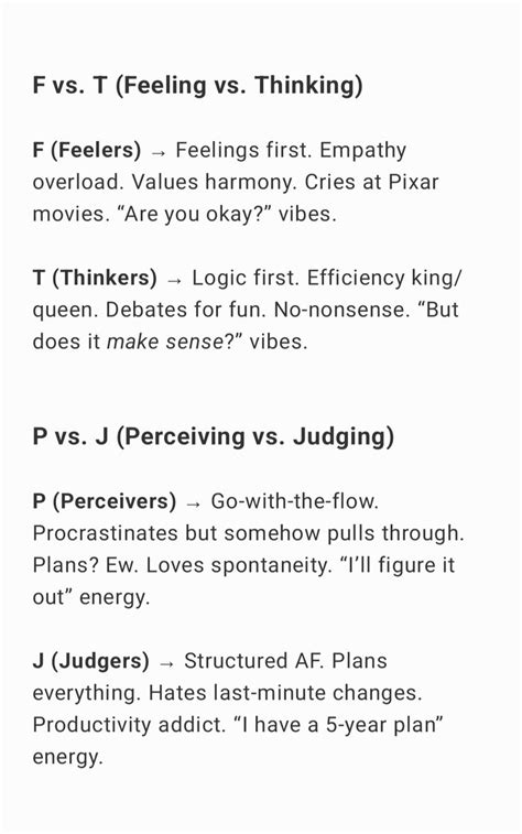 Feeling Or Thinking Perceiving Or Judging Mbti Type In 2025