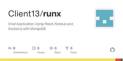 github client13 runx chat application using react node js and
