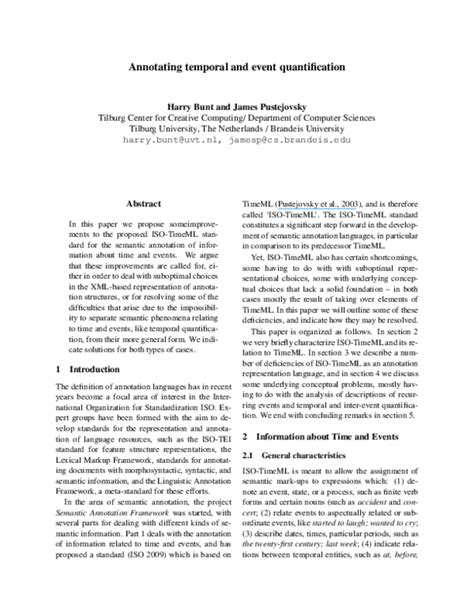 Pdf Annotating Temporal And Event Quantification