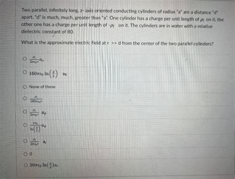 solved two parallel infinitely long z axis oriented