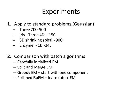 PPT Recursive Unsupervised Learning Of Finite Mixture Models