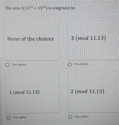 Solved Number Theory MCQs Please Solve All MCQs All And Chegg