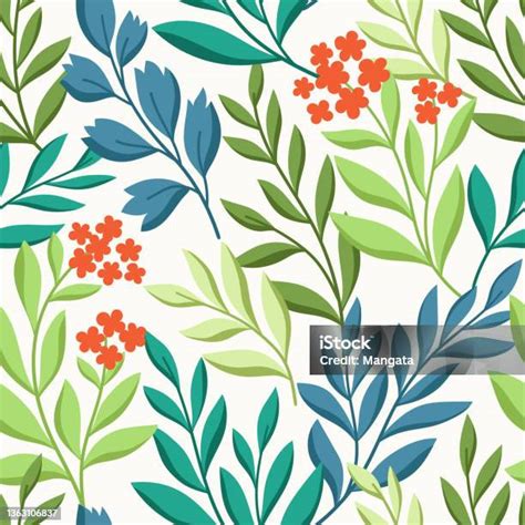 귀여운 벡터 꽃 매끄러운 패턴입니다 다채로운 꽃 배경입니다 패션 인쇄 벽지 또는 직물에 대한 최신 유행 반복 텍스처 가을에 대한 스톡 벡터 아트 및 기타 이미지 Istock
