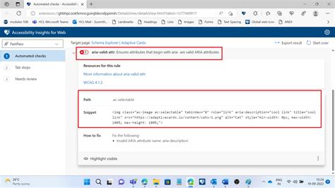 Adaptive Card Schema Explorer Ensures Attributes That Begin With