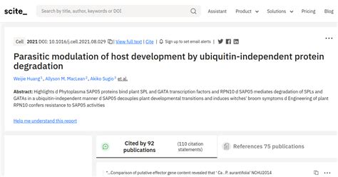 Parasitic Modulation Of Host Development By Ubiquitin Independent Protein Degradation