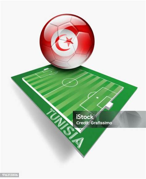팀 이름으로 녹색 축구장에 튀니지 플래그로 튀니지 버튼 2018년에 대한 스톡 벡터 아트 및 기타 이미지 2018년 3차원 형태 경쟁 Istock