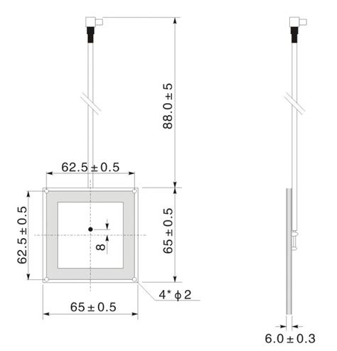 High Gain Long Range RFID Antenna UHF RFID Reader Antenna With UFL IPEX Connector