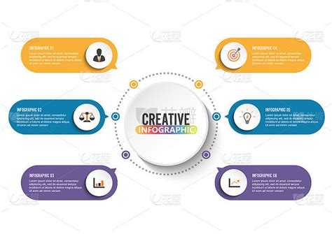 业务数据可视化。过程图。带有步骤、选项、部件或过程的图形、图表的抽象元素。用于表示的矢量业务模板。信