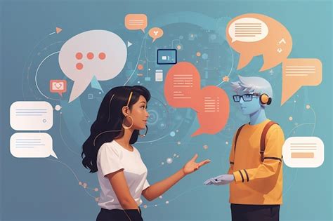 Premium Ai Image Visual Representation Of Chat Interaction Showc