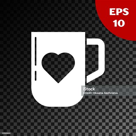 투명 한 어두운 배경에 격리 된 화이트 커피 컵과 심장 아이콘 발렌타인 데이에 연인을위한 커플 커피 벡터 일러스트레이션 낮에 대한 스톡 벡터 아트 및 기타 이미지 Istock