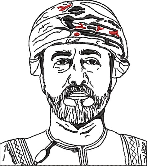 Sultan Qaboos And Sultan Haitham Embroidery Designs3 Designs سلطان