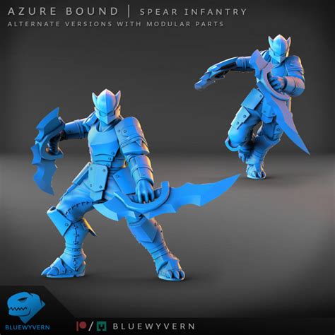 3d printable azure bound complete set b modular by bluewyvern