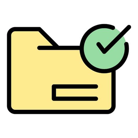 Premium Vector Secured Folder Icon Outline Vector Data Secure Safety Privacy Color Flat