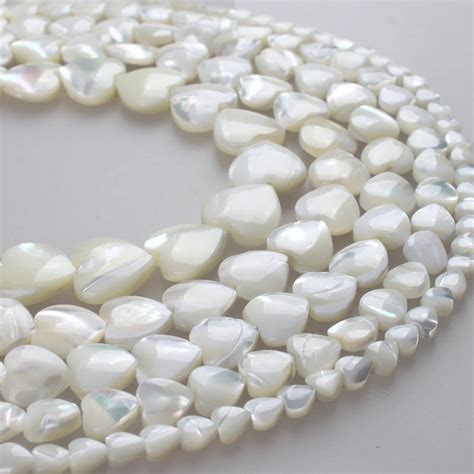 Diy 팔찌 목걸이 쥬얼리 제작용 천연 쉘 비즈 진주 쉘 하트 모양 비즈 Aaa 화이트 마더 5mm 6mm 8mm