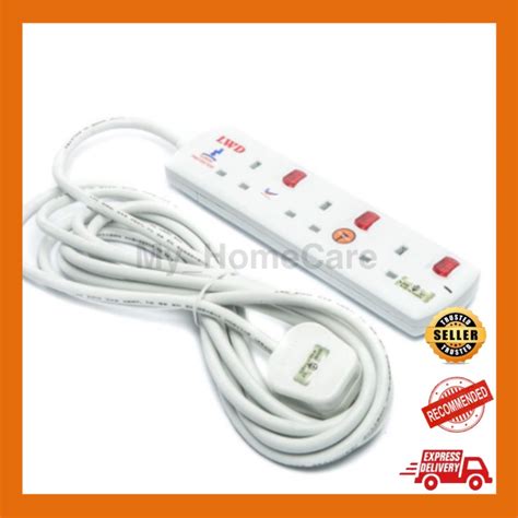 【sirim】lwd 13a trailing extension electric power portable socket 3 gang