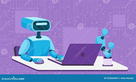 Automated Office Work Automation Of Business Tasks Smart Assistance From Gpt Chat Stock Vector