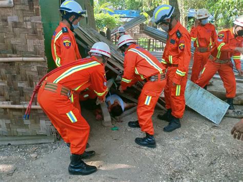 ကြံခင်းမြို့တွင် ငလျင်ဘေးအန္တရာယ် ကြိုတင်ကာကွယ်ရေး ဇာတ်တိုက်လေ့ကျင့