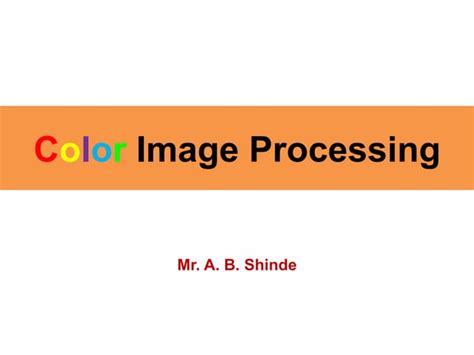 Color Image Processing Pptx
