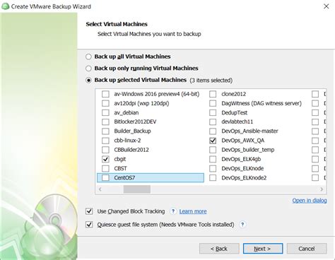VMware Virtual Machine Backup In Backup Agent New Backup Format