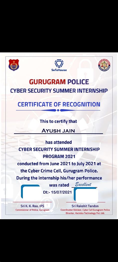 Ayush Jain On Linkedin Internship Cybersecuritytraining