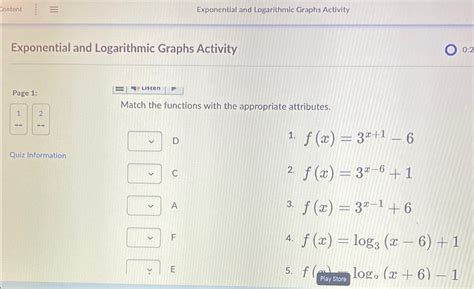 EontentExponential And Logarithmic Graphs Chegg