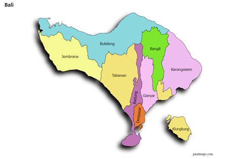 create custom bali map chart with online free map maker